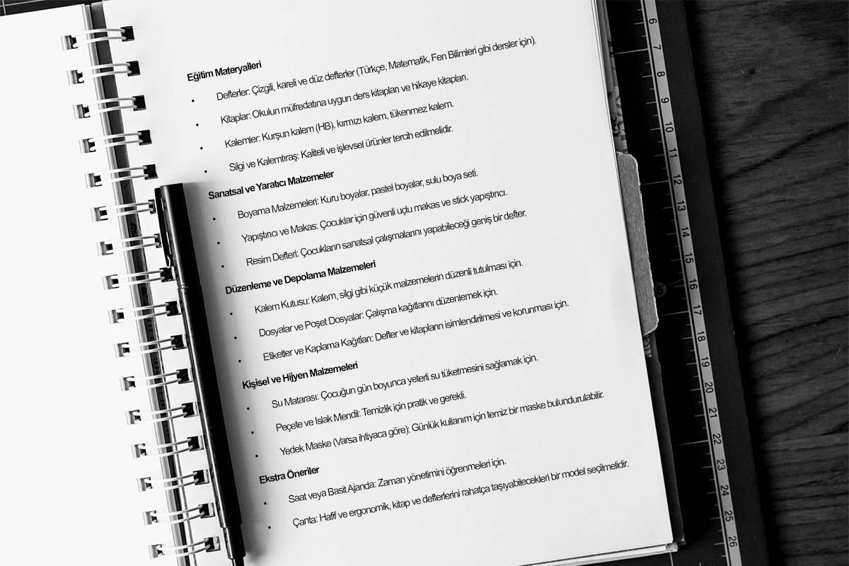 5.Sınıf Okul İhtiyaç Listesi: Okul Eşyaları 2024-2025